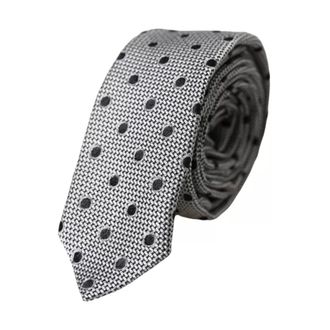 Dolce & Gabbana Homme, Accessoires, Gris, Taille: ONE Size Cravate en soie
