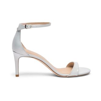 Stuart Weitzman Femme, Chaussures, Blanc, Taille: 40 1/2 EU Nudist II Sandal 75