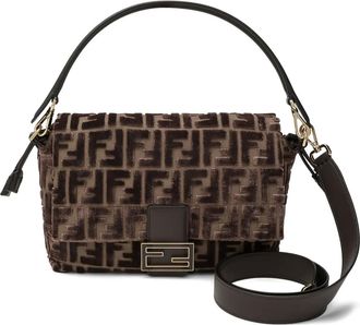 Fendi sac cabas Mamma Baguette à motif - Marron