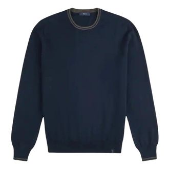 Fay Rundhals-Strickware - - Knitwear - Herren - Blau - 2XL