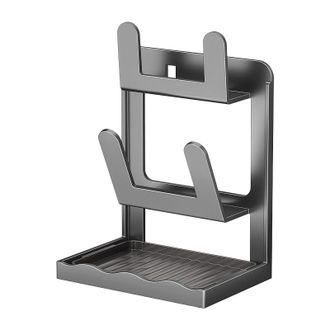 Generico Aufbewahrung f&uuml;r T&ouml;pfe | Vertikaler St&auml;nder mit Tablett | Zweistufiger Organizer f&uuml;r Speisekammer und K&uuml;chenschrank Zuhause und Restaurant