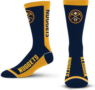 For Bare Feet Herren NBA MVP Crew Large Socken, Mehrfarbig/Meereswellen (Ocean Tides)