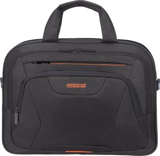 American Tourister AT Work - 15.6 Zoll Laptoptasche, 42 cm, 15 L, Schwarz/Orange (Black/Orange)