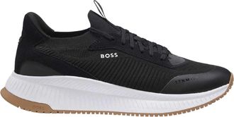 HUGO BOSS TTNM Sneaker f&uuml;r Damen, Wildleder-Besatz (Holzkohle)