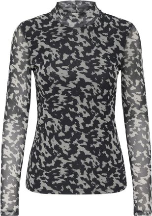 Only Damen Onlerica Life Mesh L/S Top JRS Noos, Blue Graphite, 3XL