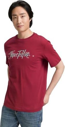 Tom Tailor 1047773 T-Shirt, 35930-Deep Red, XL Hommes