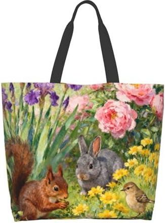 Generic Animaux Du Jardin Fleurs Sac A Main Femmes Grand Sacs De Courses D&eacute;contract&eacute; Sac A Main Femme Pour Voyage Universit&eacute; Travail