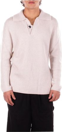 Alpha Studio Homme, Pulls, Gris, Taille: XL Wool Polo