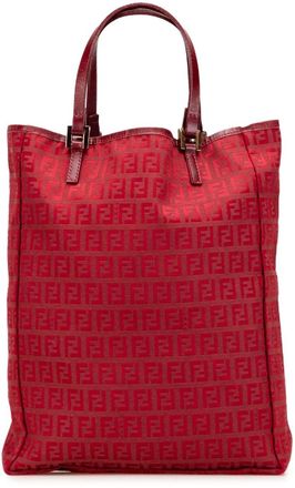 Fendi Shopper - Zucchino Canvas Tote - Gr. unisize - in Rot - f&uuml;r Damen