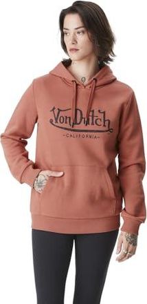 Von Dutch Sweat Femme Oversize, Sweat &agrave; Capuche Femme Basic, Confortable et Doux, Rouge Taille S