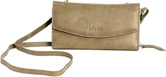 Kate Lee Damen Tabakbeutel Avec Intérieur Portefeuille Sac À Bandoulière En Cuir NLIYANE GRIS MUD Innenausstattung Geldbörse Kartenhalter Umhängetasche Zwei Sc