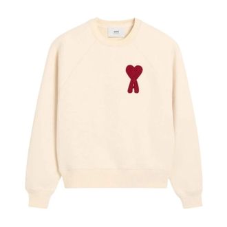 Ami Sweatshirt Patch Ami de Coeur - - Sweatshirts & Hoodies - Herren - Beige - 2XL