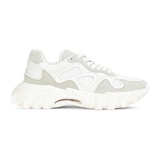 Balmain Femme, Chaussures, Blanc, Taille: 36 EU Basket B-East en cuir, suede et mesh