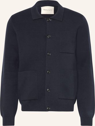 GANT Strick-Overshirt blau