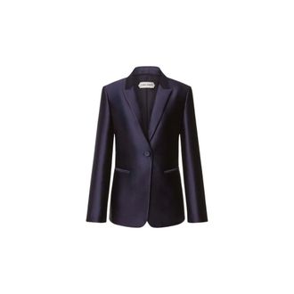 Alberta Ferretti Femme, Vestes, Bleu, Taille: 44 FR Mikado Evening Jacket