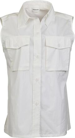 P.A.R.O.S.H. P.a.r.o.s.h., Femme, Blouses et Chemises, Beige, Taille: 40 FR Ninja Chest-Pocket Shirt