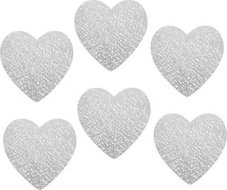 NUOBESTY 6 St&uuml;ck Teiliges Herzf&ouml;rmiges Tischset aus rutschfeste Hitzebest&auml;ndige Platzsets mit Feiner Textur Abwaschbar und Verschlei&szlig;fest f&uuml;r K&uuml;che Esszimmer u