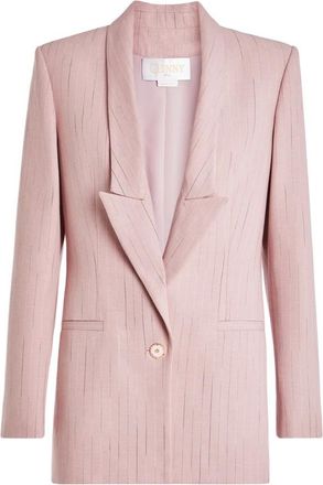 Genny Veste droite &agrave; rayures tennis - Femme - Vestes - Rose - Taille: 34 FR