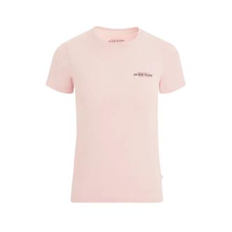 Guess Femme, Tops, Rose, Taille: 38 FR Slim Print T-shirt