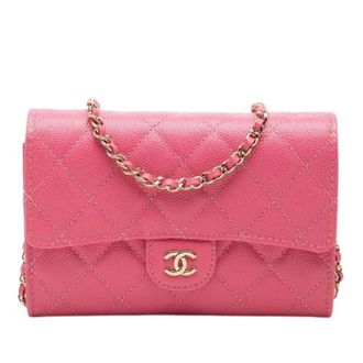 Chanel Pre-owned Matelasse Caviar Schultertasche - - Pre-owned - Damen - Rosa - ONE SIZE