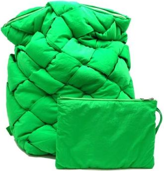 Bottega Veneta unisex, Pre-owned, Vert, Taille: ONE Size Sac &agrave; dos en nylon Pre-owned