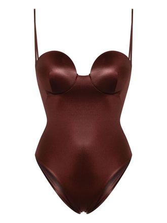 Magda Butrym maillot de bain Retro - Marron