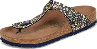 Birkenstock Womens Gizeh Vegan Flower Navy Birko-Flor 37 R EU Womens 6-6.5 US