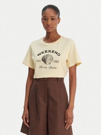 Max Mara T-Shirt Bora 2615971042 Gelb Regular Fit