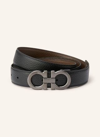 Ferragamo Ferragamo Lederg&uuml;rtel Zum Wenden schwarz