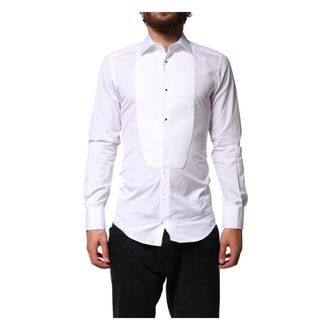 Dolce & Gabbana Gold Dress Shirt - - Shirts - Herren - Wei&szlig; - XS
