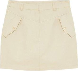 Patrizia Pepe Femme, Jupes, Beige, Taille: 38 FR Short Skirt