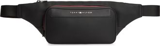 Tommy Hilfiger Bauchtasche TOMMY HILFIGER TH FOUNDATION BUMBAG, Gr. B/H/T: 43cm x 14cm x 4cm, schwarz, Lederimitat, Taschen, Unisex Schultertasche, Crossbody-Bag mit
