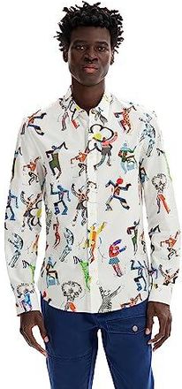 Desigual Cam_Asher Blouse, Blanc, XXL Homme