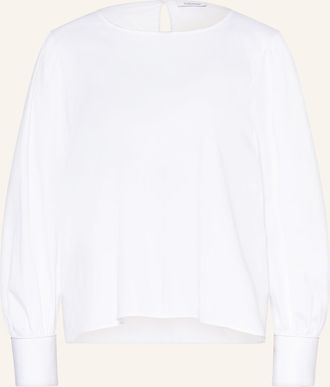 Soluzione - Camiceria Ticino Blusenshirt Mit Schmuckperlen weiss