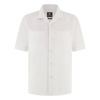 Boggi Milano Homme, Chemises, Blanc, Taille: 2XL Chemise en Lin Coupe R&eacute;guli&egrave;re