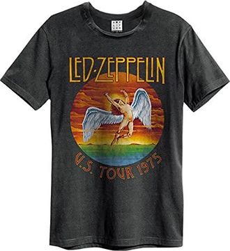 Amplified LED Zeppelin Us Tour 75 T-Shirt Unisexe Charbon - Charbon, L