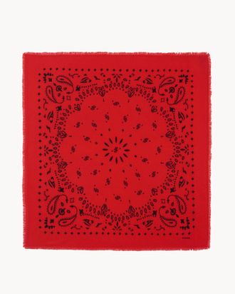 Kujten Grand bandana cachemire imprim&eacute; - Grand Bandana Hachiko