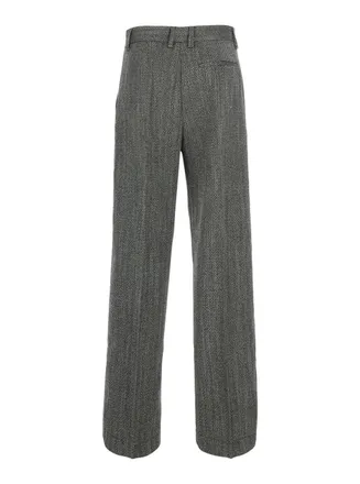 Forte_Forte Womens Cargo Pants Grey Tech Fabric Polyester Trousers