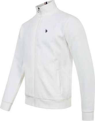 U.S.Polo Association Sweatjacke USTheoo - Herren Zip-Jacke mit Stehkragen und Logo-Stickerei Baumwoll-Polyester-Mix, weich, formstabil und mit Eingrifftaschen