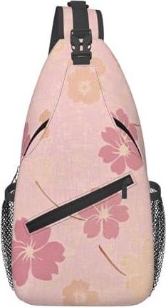 Generic Sac &agrave; dos &agrave; bandouli&egrave;re imprim&eacute; floral rose pour homme, sac &agrave; dos de randonn&eacute;e