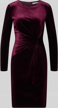 Christian Berg Knielanges Kleid aus Samt mit Knotendetail