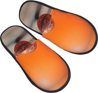 Generic Pantoufles En Peluche Impression Orange Basketball Chaussures Respirantes Antid&eacute;rapants Chaussons Pour Unisex Femme Ext&eacute;rieur M