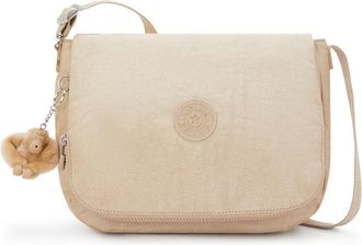 Kipling EARTHBEAT M Mittelgroße Umhängetaschen, Sparkled Beige (Beige)