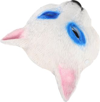 Valiclud Halbgesichts Halloween Katzenmaske Realistisches Tierkostüm Accessoire für Karneval Cosplay und Maskerade Vielseitige Party Maske mit Feiner Verarbeit
