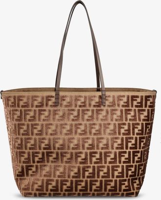 Fendi Roll Large FF jacquard fabric shopping bag - FENDI - gender_Woman