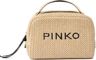 Pinko Pinko, Femme, Sacs, Beige, Taille: ONE Size N&eacute;cessaire Rafia