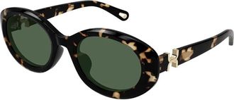 Chlo&eacute; Lunettes de soleil ovales Marcie - Femme - Accessoires - Brun - Taille: ONE Size