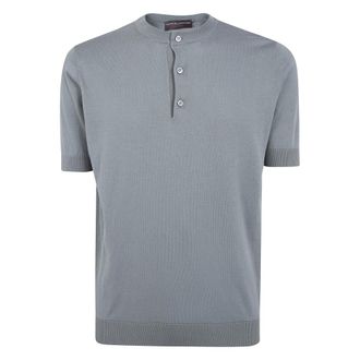 FILIPPO DE LAURENTIIS Homme, Tops, Vert, Taille: S Serafino Short Sleeves Sweater