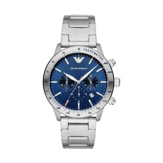 Emporio Armani Mario Chronograph Uhr - - Accessories - Herren - Grau - ONE SIZE