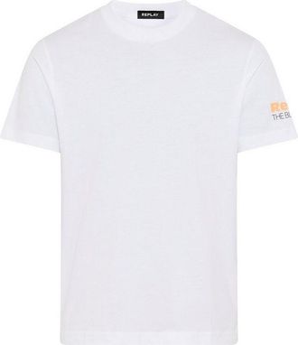 Replay T-Shirt Replaydruck am Ärmelabschluss